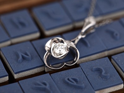 Beautiful Floral Design Diamond Pendant - JeenJewels
