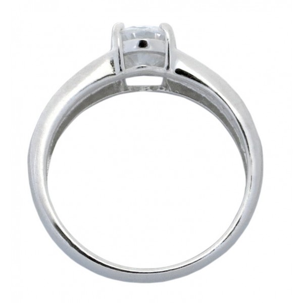 Fantastic 2 Carat Cubic Zirconia Oval Shape Engagement Ring in Sterling ...