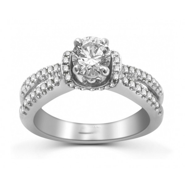 Enthralling Wedding Ring 1.50 Carat Diamond on White Gold - JeenJewels